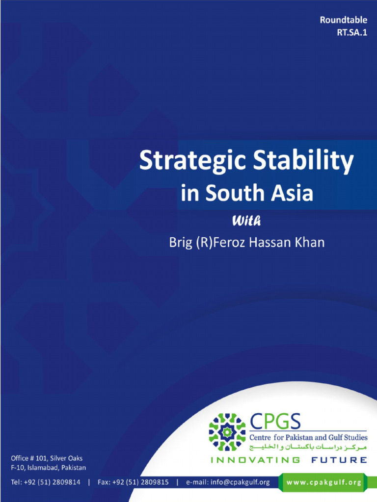 Strategic Stability in Sounth Asia | PDF | Pakistan | Concept