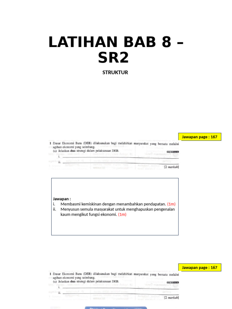 Latihan Bab 8 Struktur & Esei Sr2 2024 | PDF