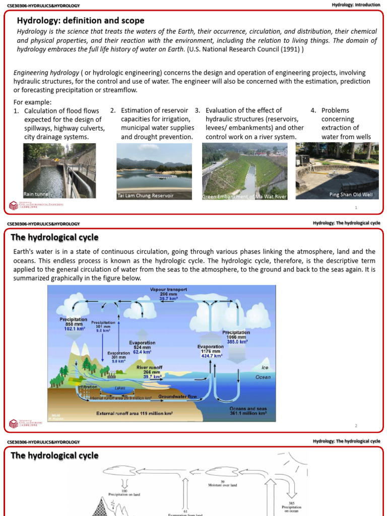 LEC09 - CSE30306 Hydraulics & Hydrology | PDF | Evaporation | Hydrology