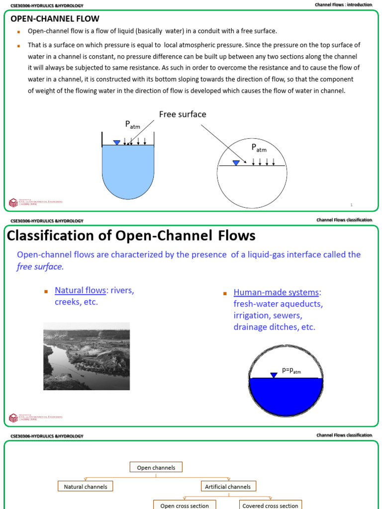 LEC04 - CSE30306 Hydraulics & Hydrology | PDF | Area | Length