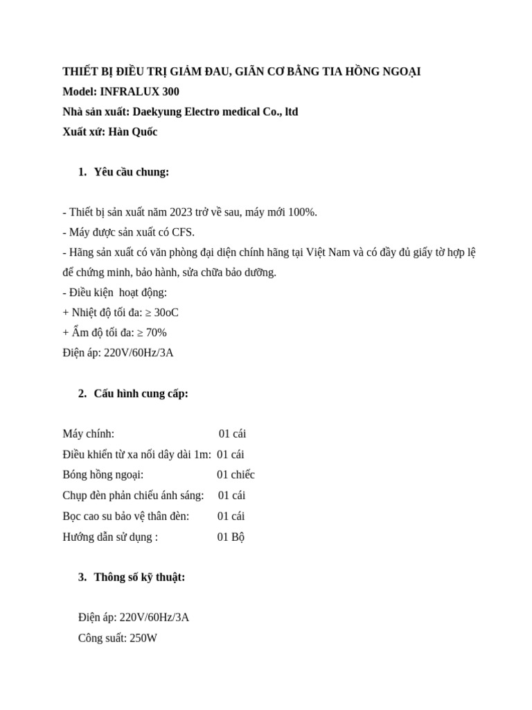 Infralux 300 - Bid | PDF