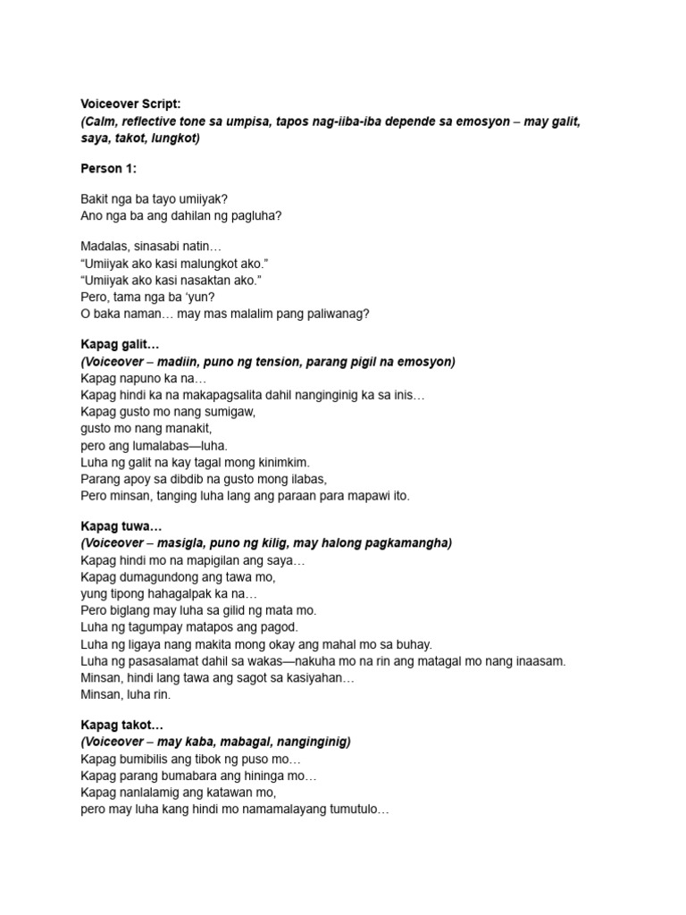 Voiceover Script LUHA | PDF