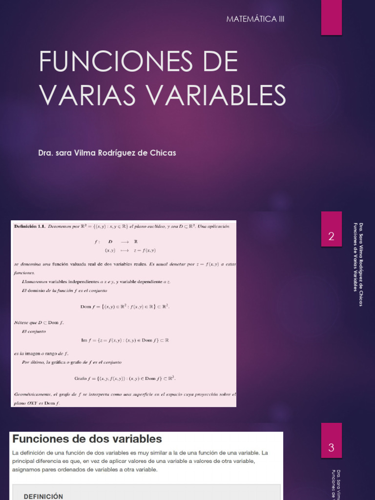 Funciones de Varias Variables | PDF