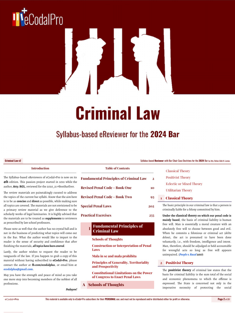 05 Criminal Law (Do Not Forward) v2 | PDF | Ex Post Facto Law ...