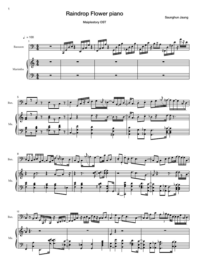 Raindrop Flower Piano | PDF