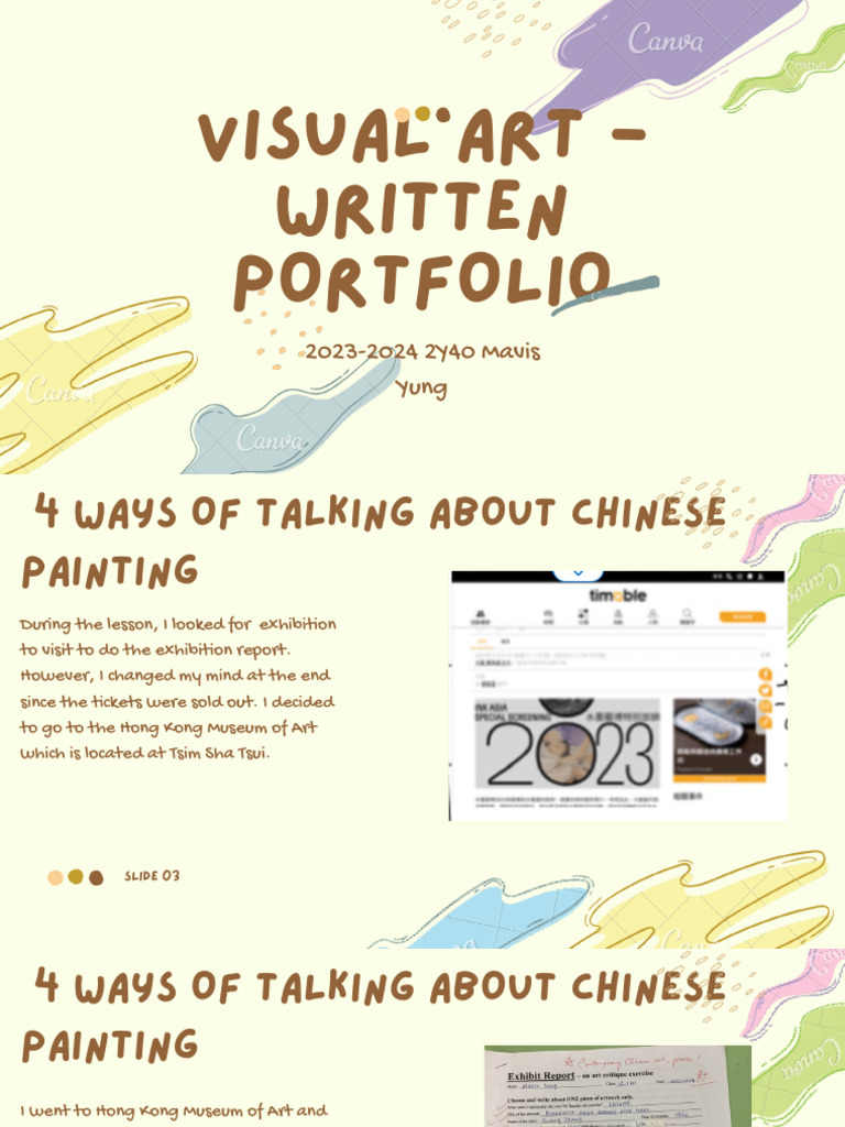 2Y40 mavis yung visual art written portfolio | PDF