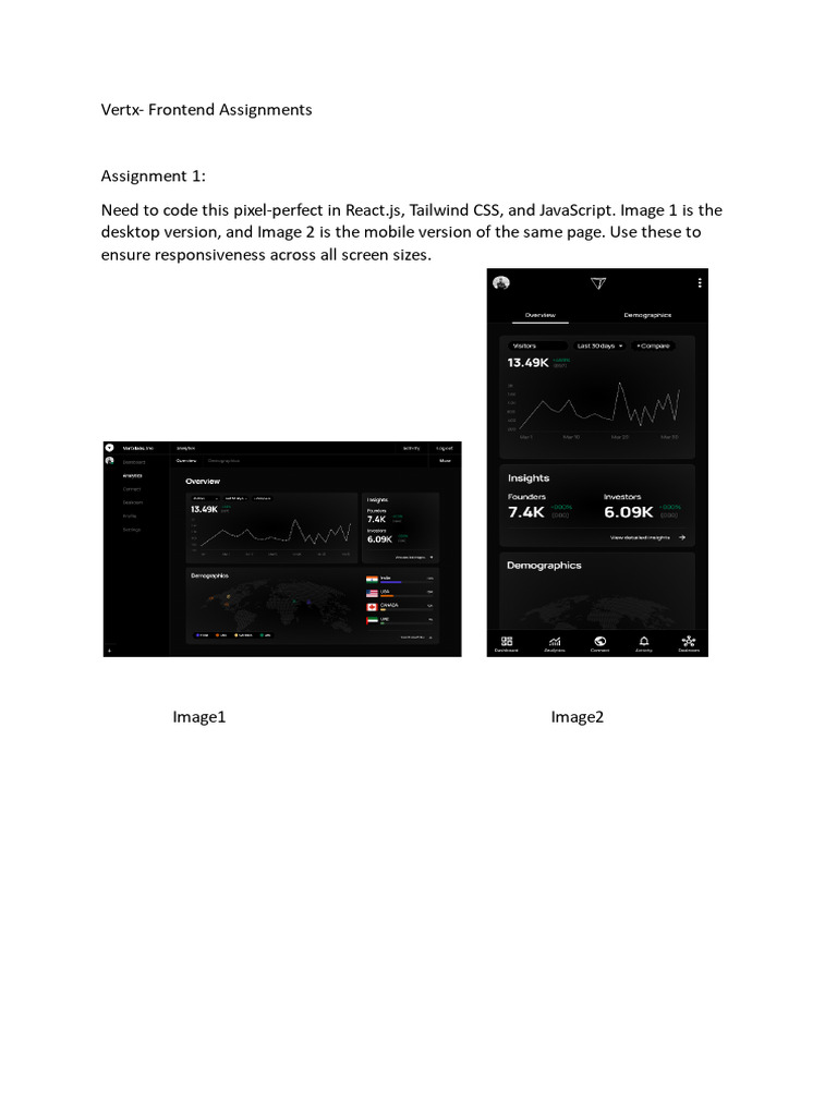 Vertx Frontend Coding Assignments | PDF