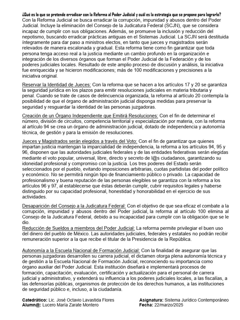 Reforma Judicial: Erradicación de Corrupción | PDF | Judicaturas | Gobierno