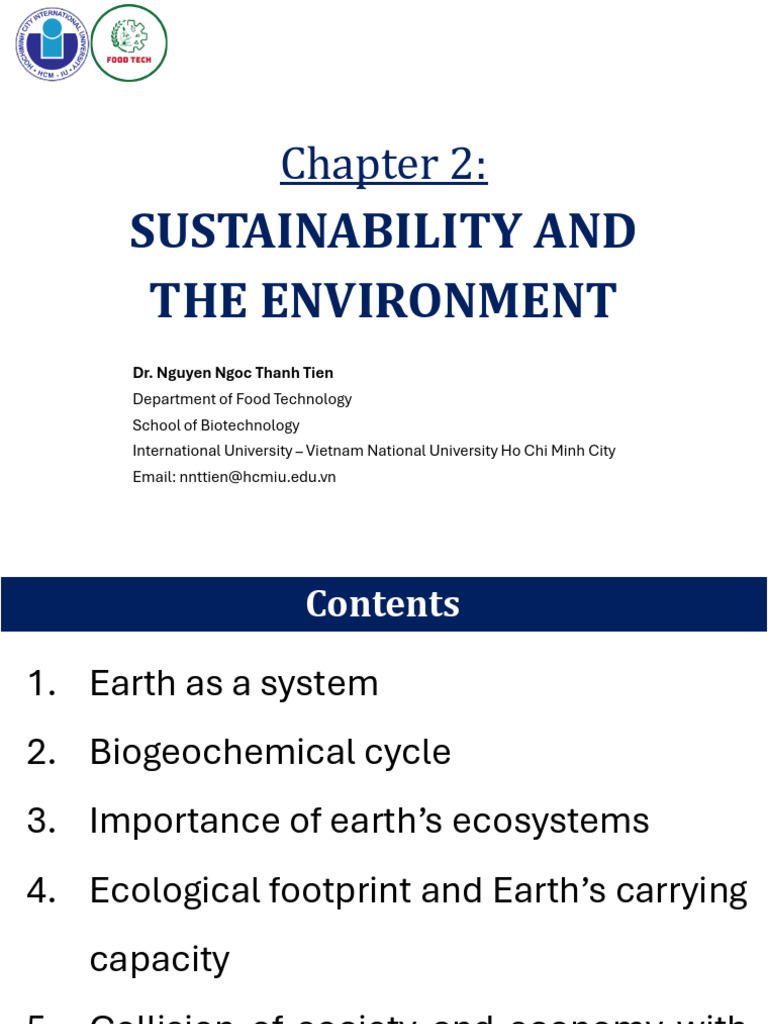 Chapter 2 - Sustainability and the Environment | PDF | Carbon Cycle | Soil