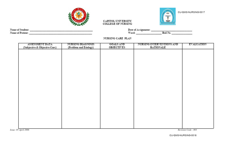 NCP Form 1 | PDF