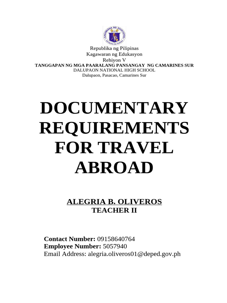 Documentary Requirement Cover | PDF