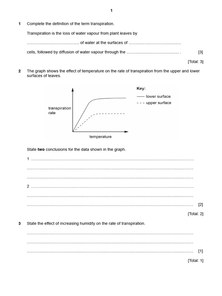 Biology Igcse Y1 Worksheet 1 Term 2 in 2025 | PDF | Digestion | Biology
