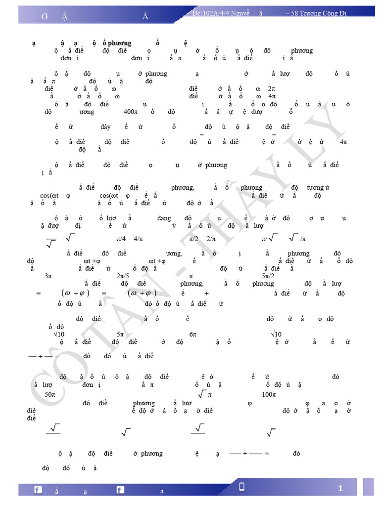 Bai Tap Lam Them Dai Cuong Dao Dong Dieu Hoa | PDF