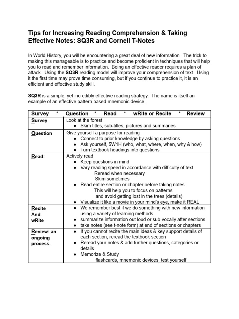 Ch25 S1 Cornell Note Taking | PDF | Reading Comprehension | Economies