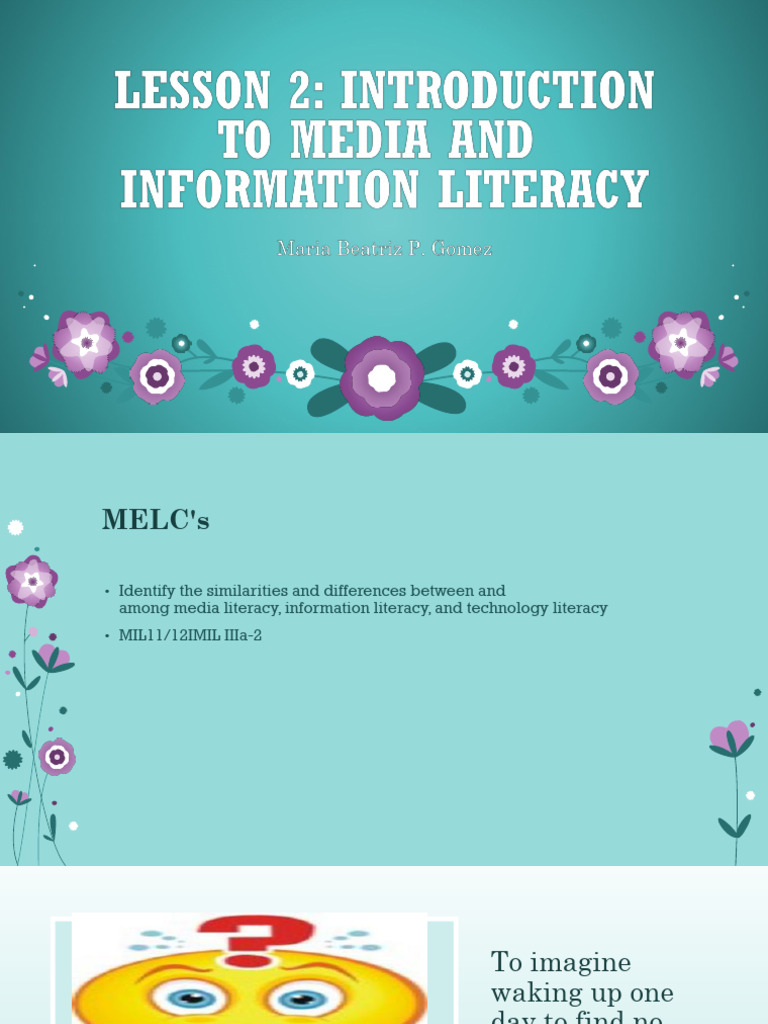 MIL-Lesson-2 | PDF | Information | Mass Media