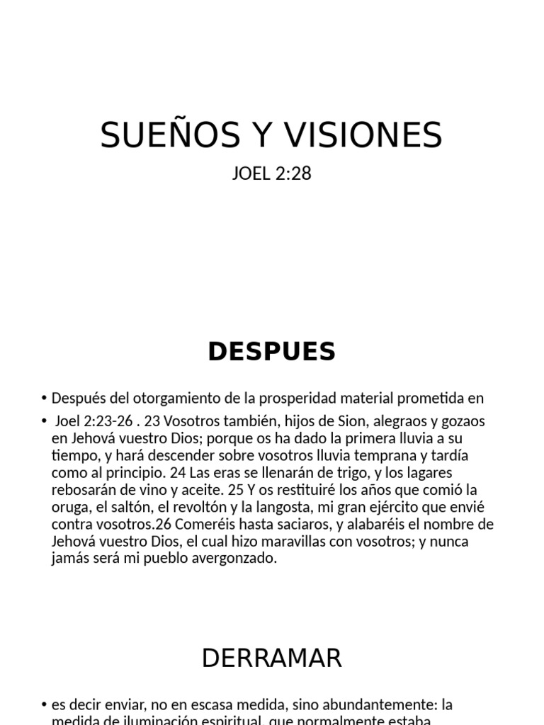 Sueños y Visiones | PDF | Verdad | Creencia religiosa y doctrina