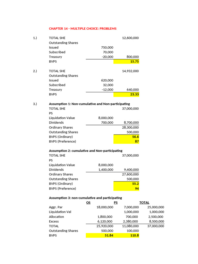 Book Value Per Share - Intacc 3 | PDF | Corporations | Business Economics