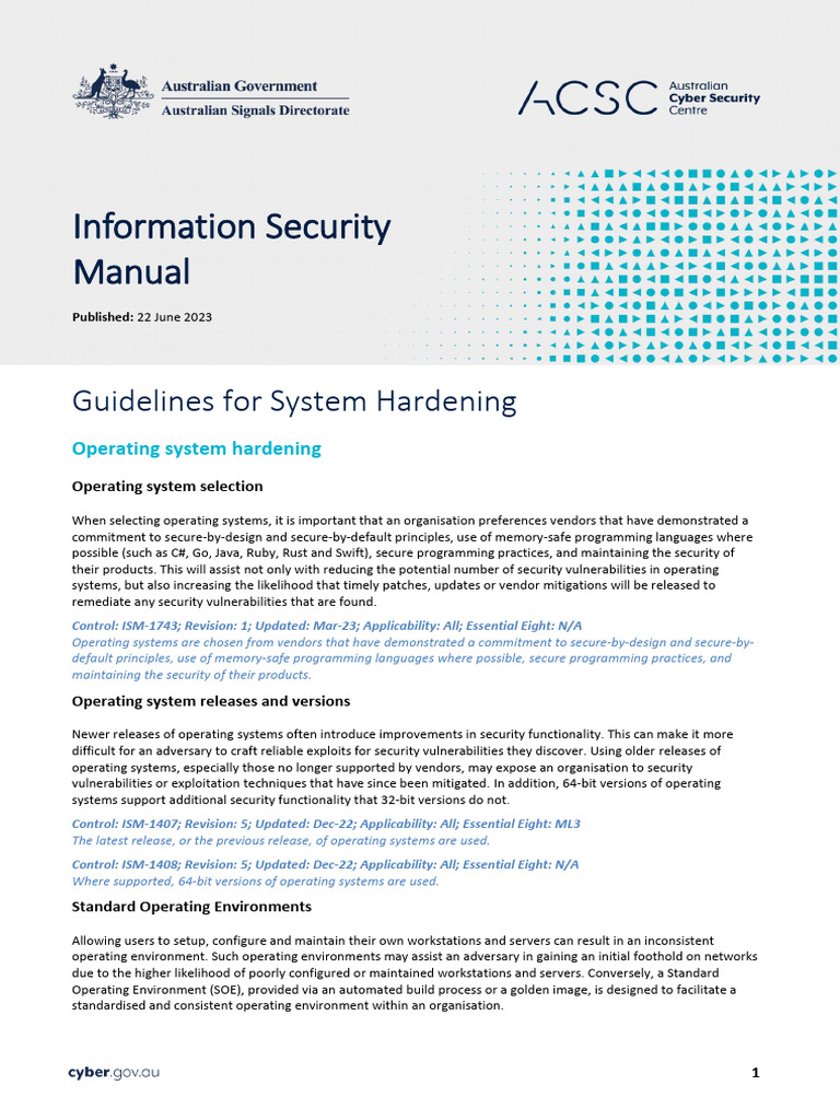 System Hardening Guidelines for Security | PDF | Computer Security ...