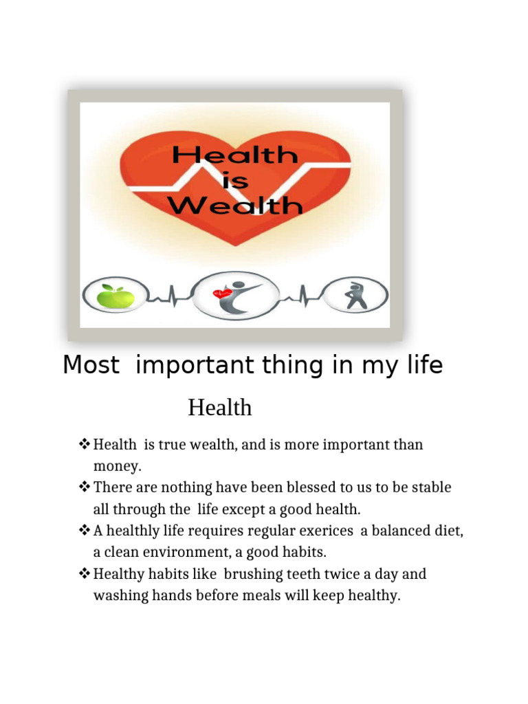 Importance of Health for Happiness | PDF