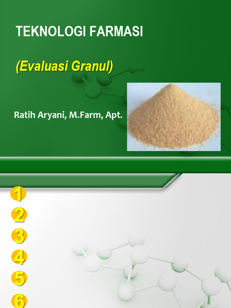 Evaluasi Granul dalam Teknologi Farmasi | PDF