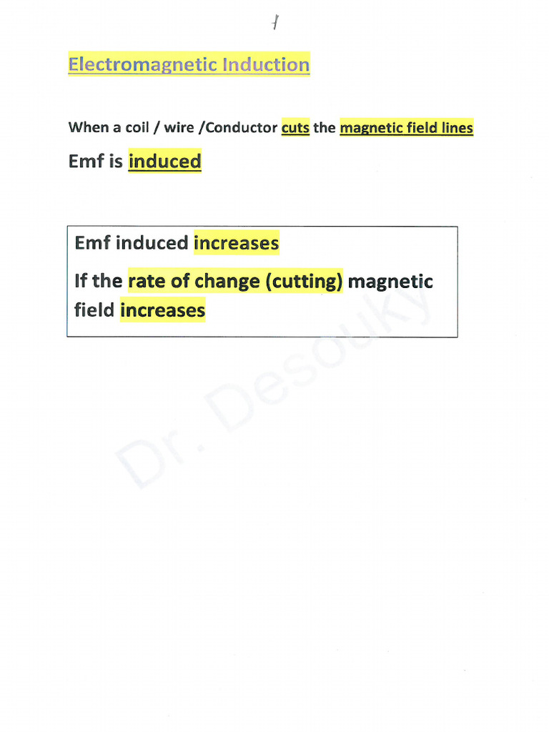 Notes 20_Electromagnetic Induction | PDF