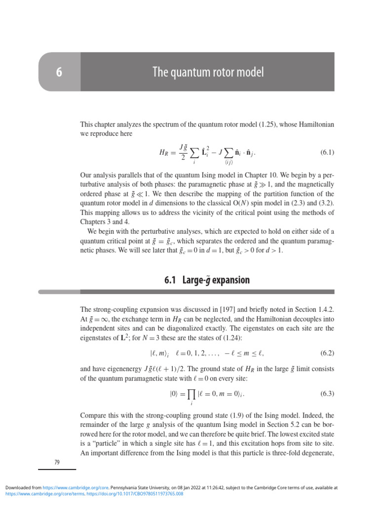 06.4 PP 79 95 The Quantum Rotor Model | PDF | Spin (Physics) | Eigenvalues And Eigenvectors