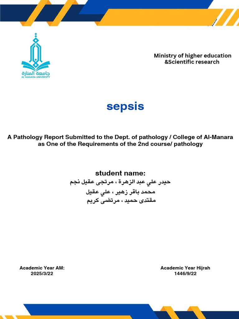 Pathology Report. | PDF | Sepsis | Infection