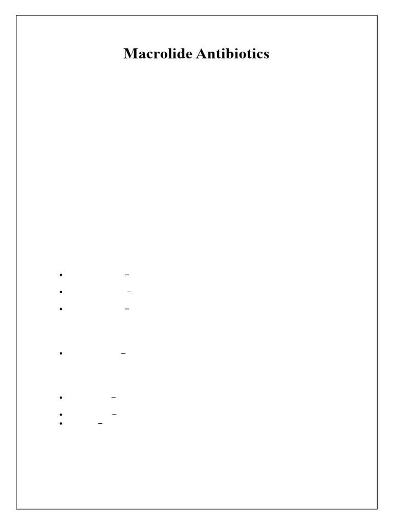 Macrolide Antibiotics | PDF | Pneumonia | Bacteria