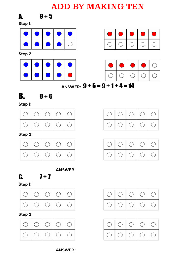 WS Add by Making Ten | PDF