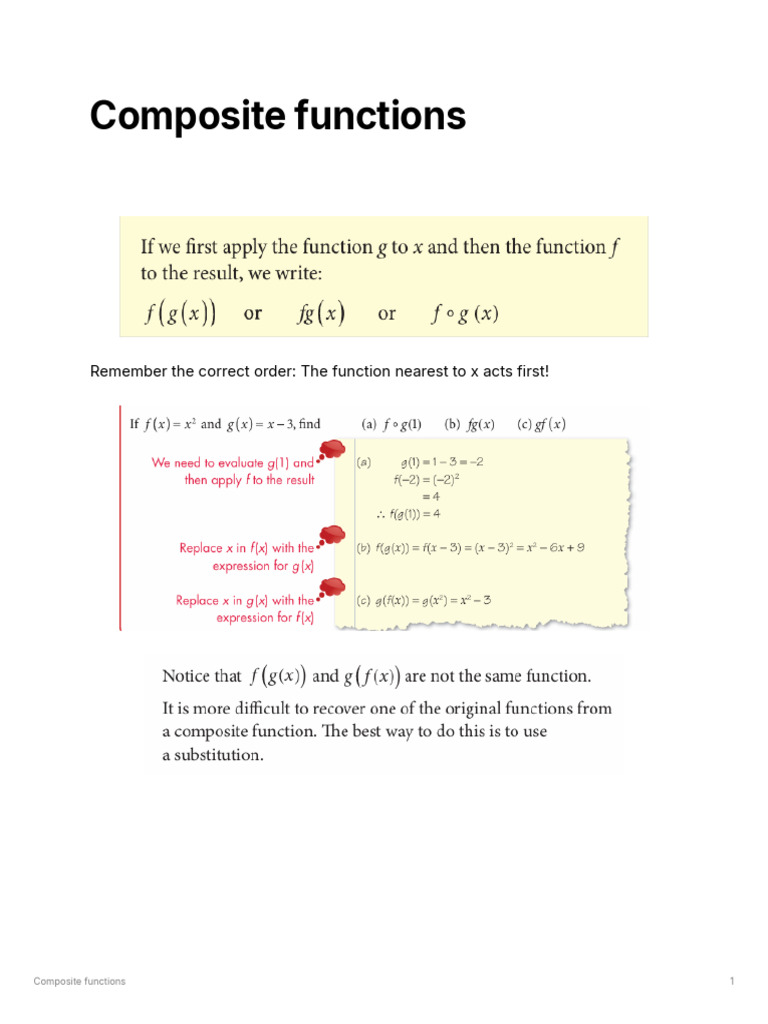 Understanding Composite Functions | PDF
