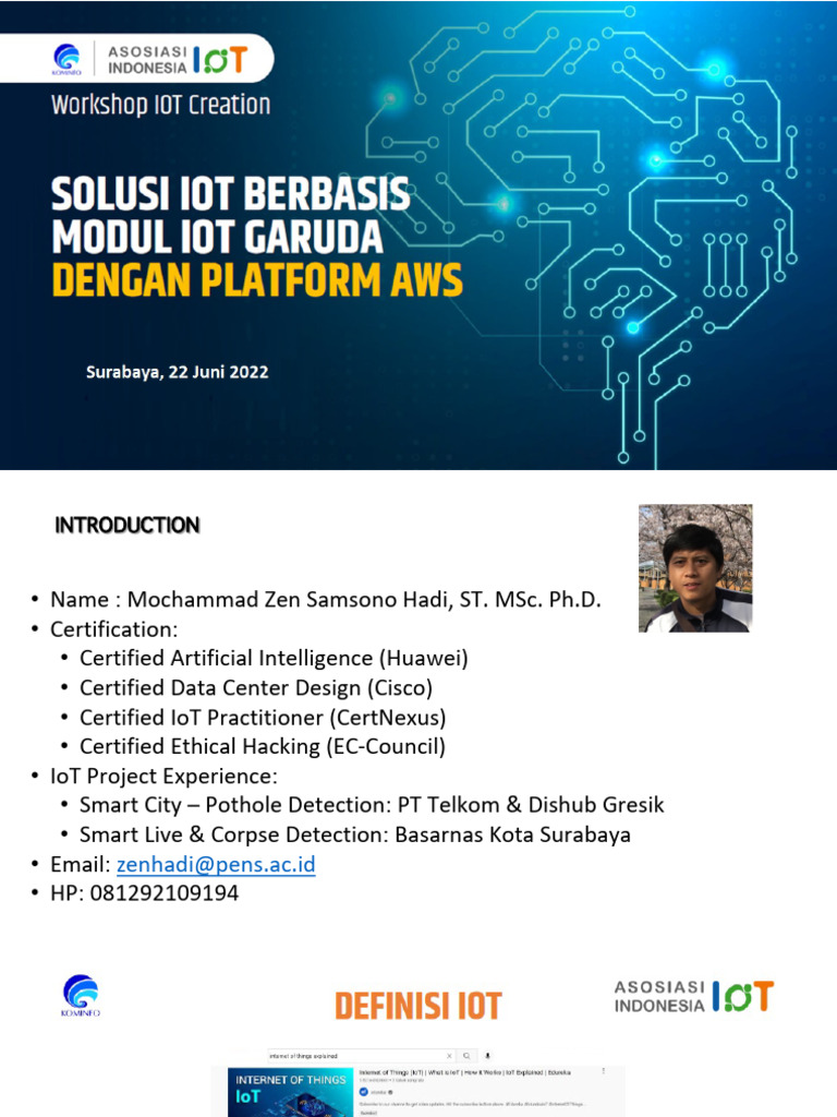 Solusi IoT Berbasis Modul IoT Garuda Dengan Platform AWS | PDF