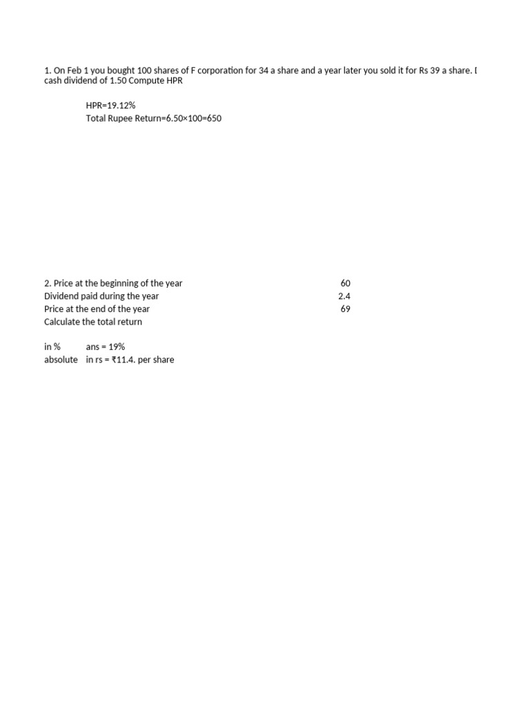 SAPM-practise Problems 1 | PDF | Errors And Residuals | Coefficient Of ...