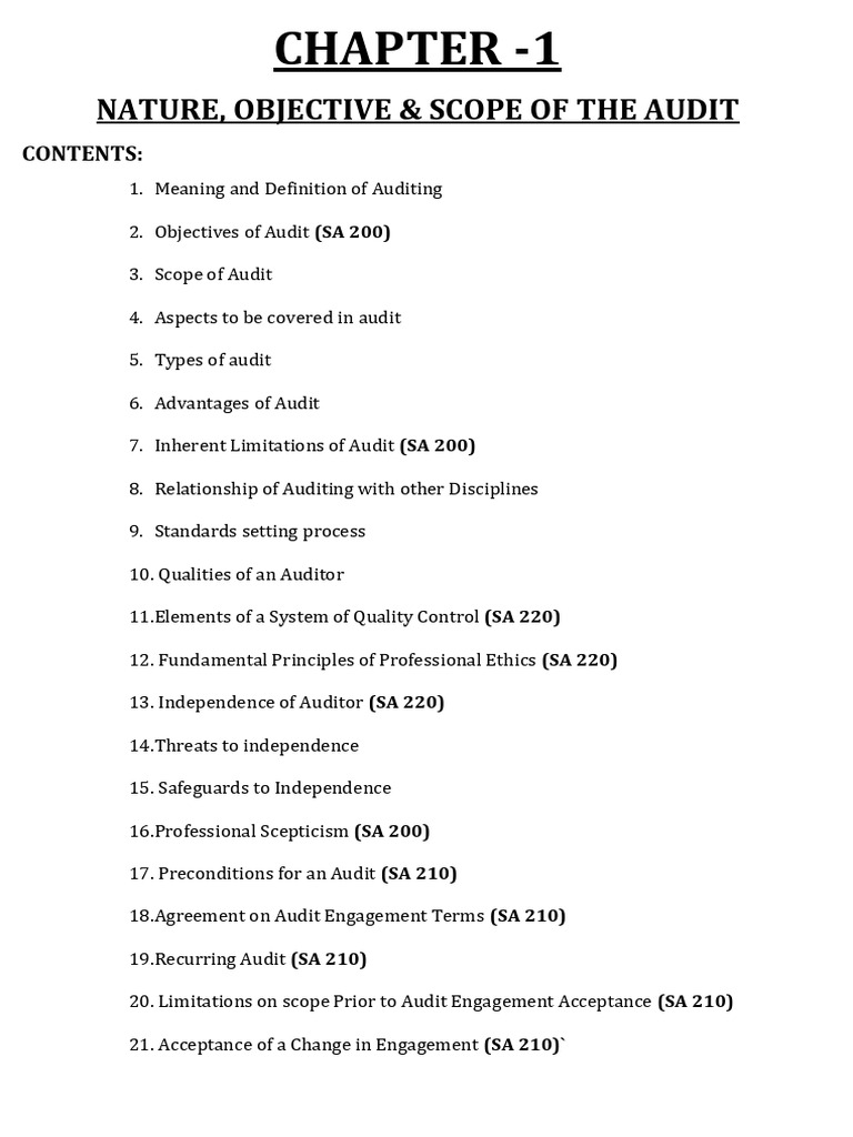 Audit Fundamentals: Scope & Objectives | PDF | Audit | Financial Audit
