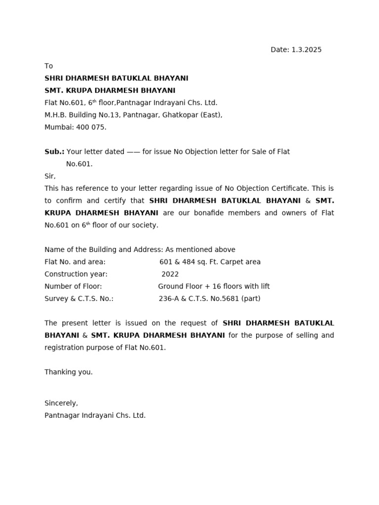 Shri Dharmesh Batuklal Bhayani Smt. Krupa Dharmesh Bhayani | PDF