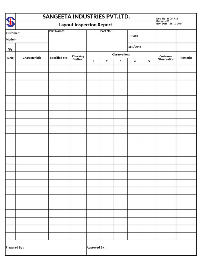 Layout Inspection Report | PDF