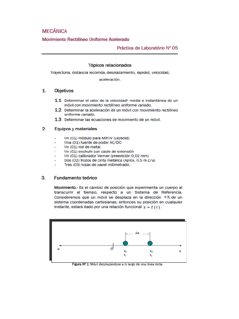 Laboratorio 4. MRUV (1) | PDF