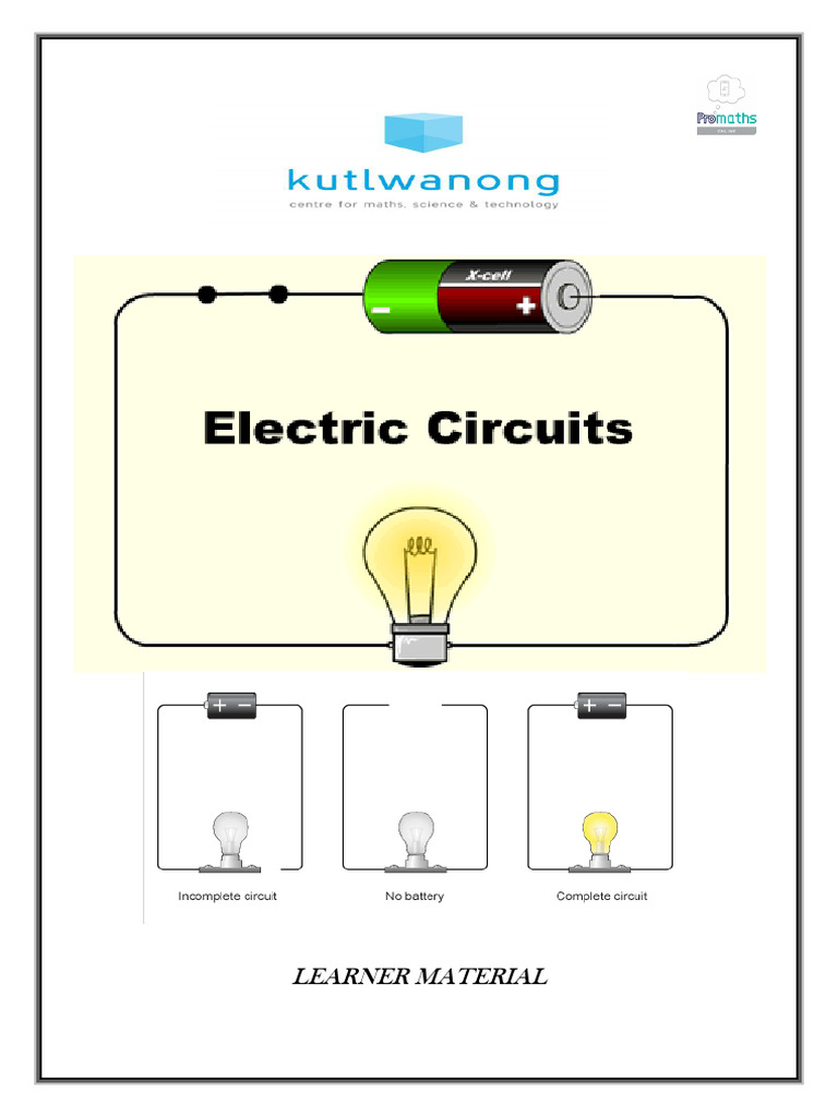 Electric Circuits Learner Material.docx Promaths | PDF | Series And ...