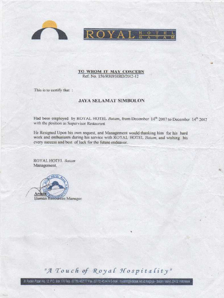 Experience Letter - Compressed | PDF