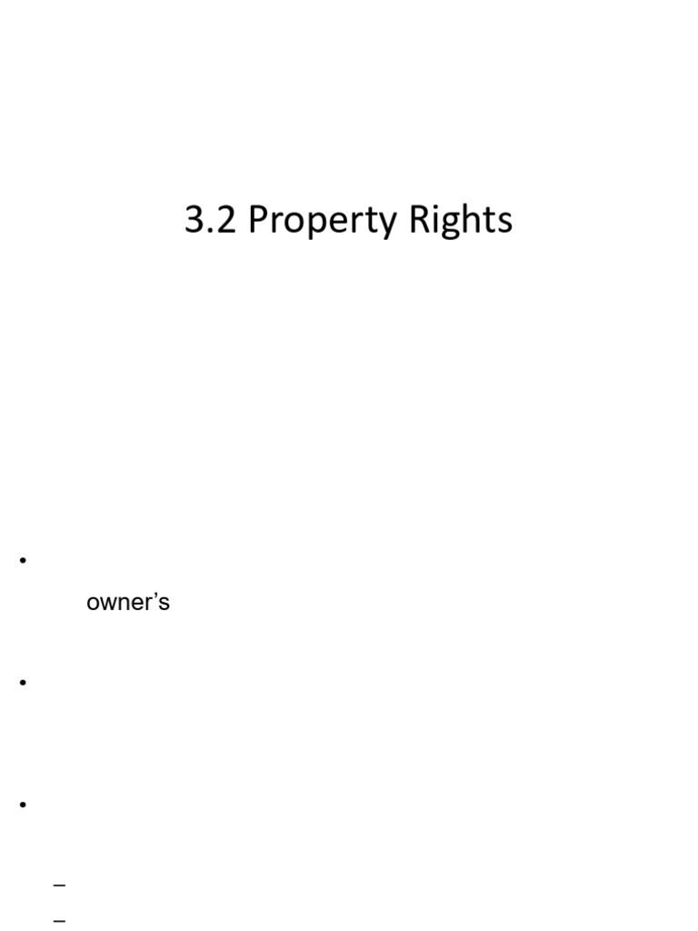 Property Rights, Externalities, and Market Failure | PDF | Externality ...