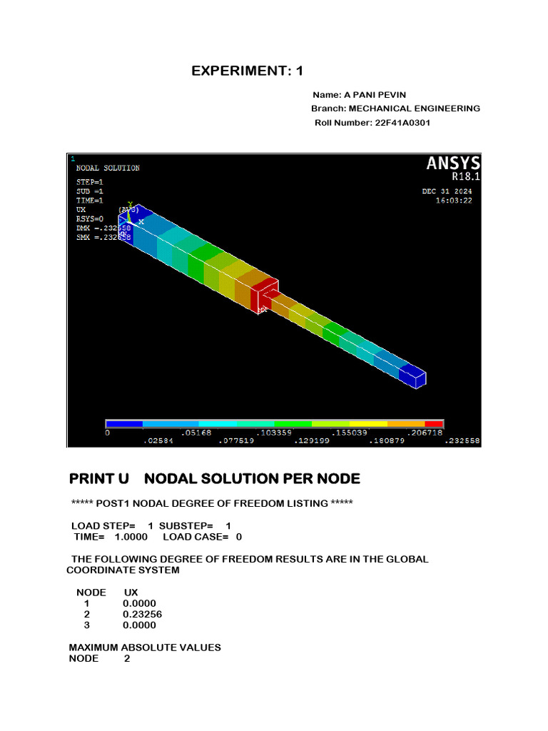 1st Experiment | PDF