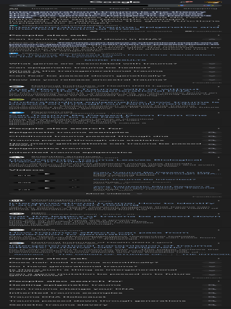 Trauma Passed Through Dna - Google Search | PDF | Psychological Trauma ...