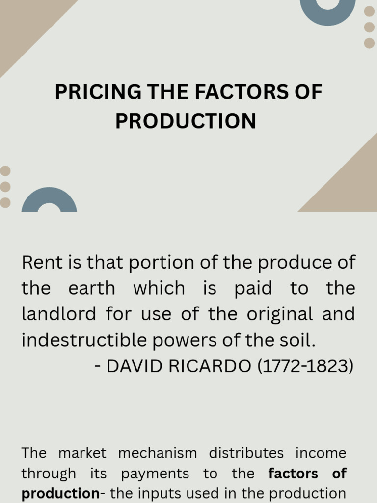 Understanding Factors of Production | PDF | Factors Of Production ...