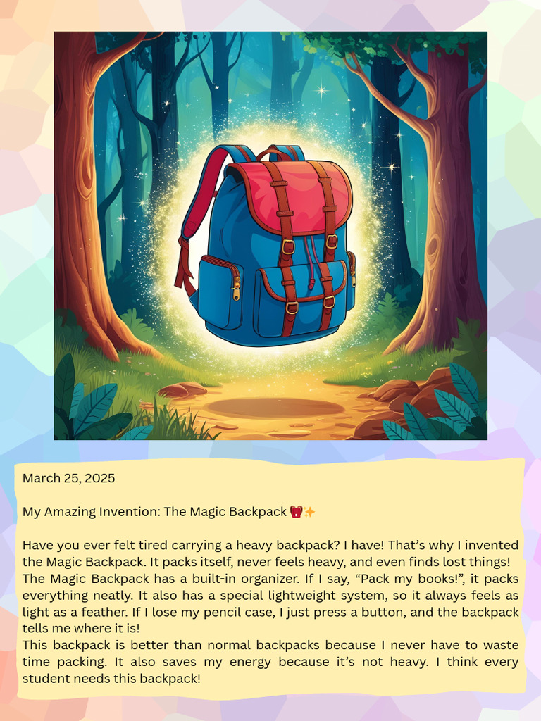 Magic Backpack: The Ultimate Student Solution | PDF