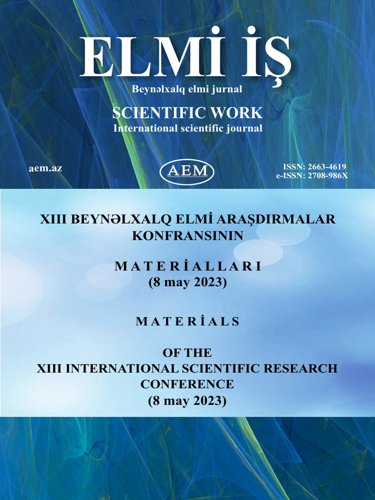 XIII Beynəlxalq Elmi Araşdırmalar Konfrans Materialları_(qirqilgan) | PDF