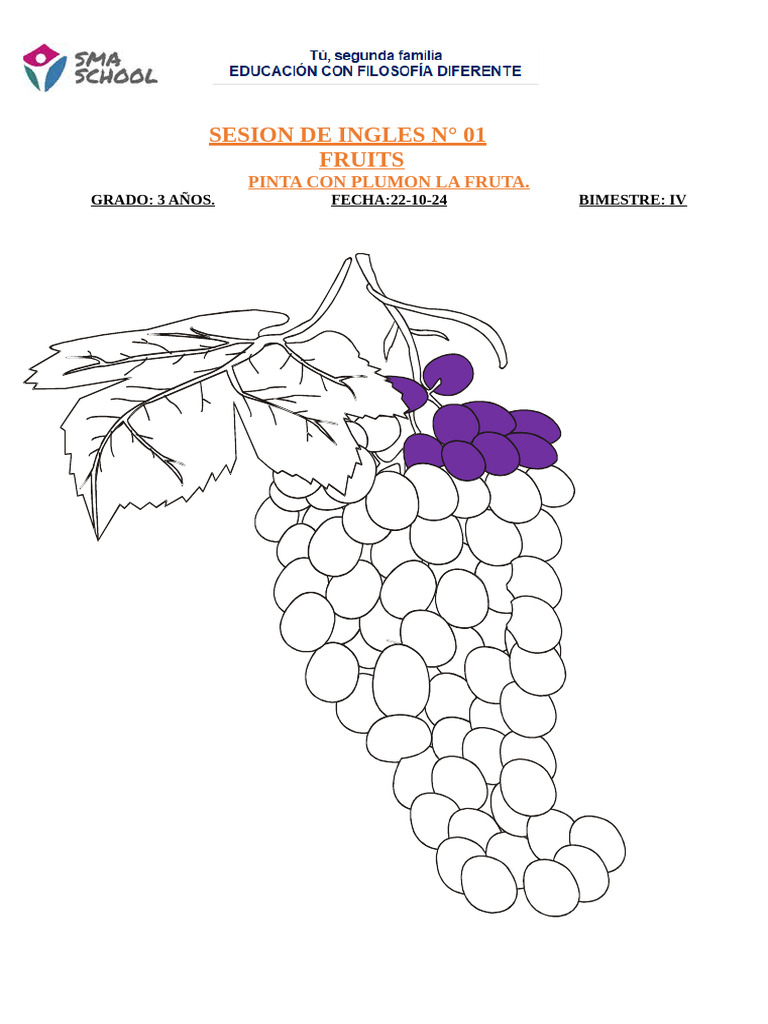 Clase Sesion 01 IV Bim. Ingles Fruits | PDF