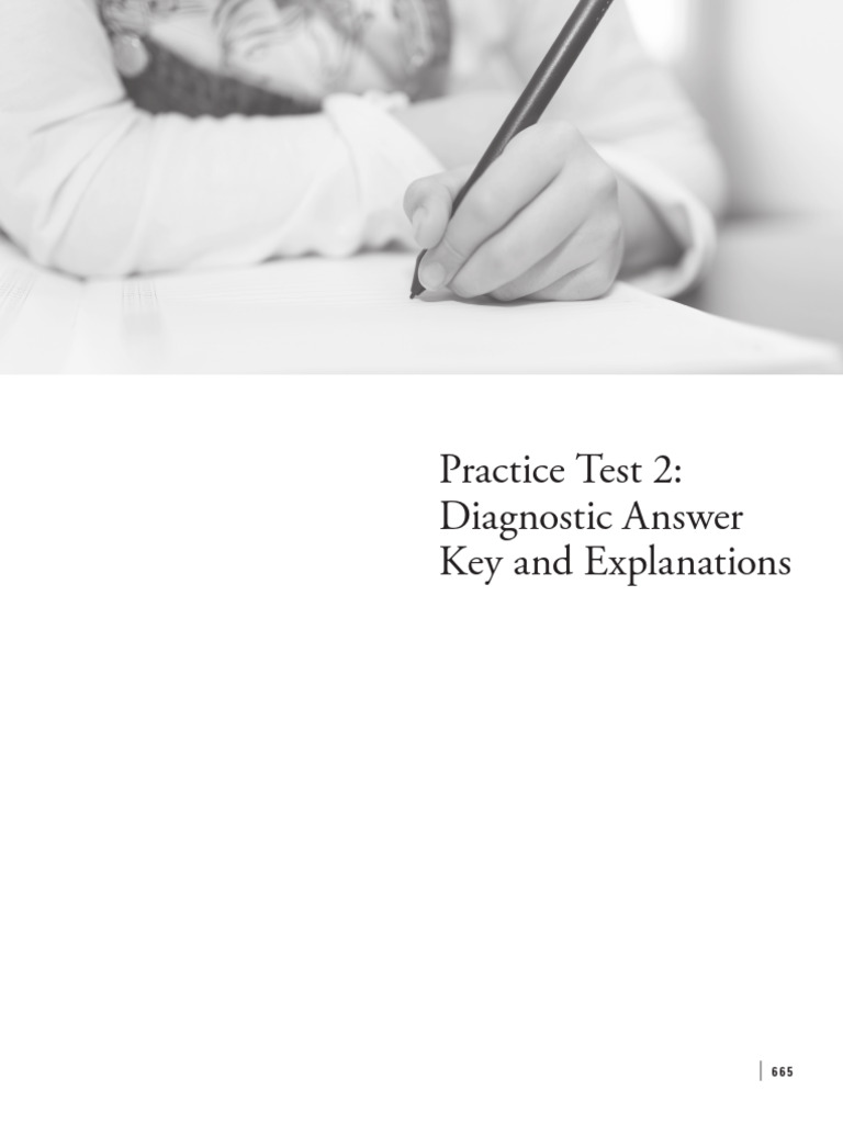 Practice Test 2 Diagnostic Answer Key | PDF | Equations | Algebra
