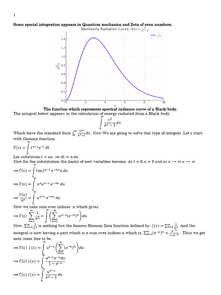 Some Special Integration Appears in Quantum Mechanics and Zeta of | PDF ...