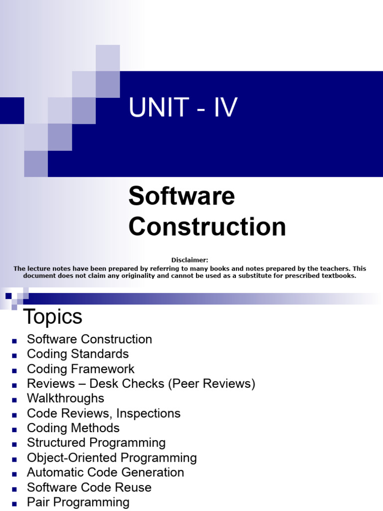 Coding Standards in Software Construction | PDF | Software Testing ...