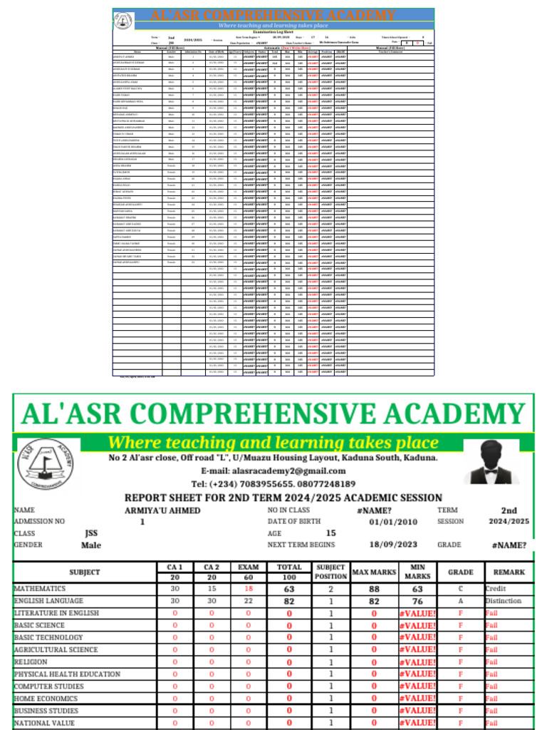 ACA. JSS3 2025 | PDF | Science