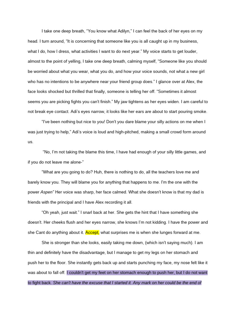 Fictional Narrative 'Snapshot Moment' | PDF